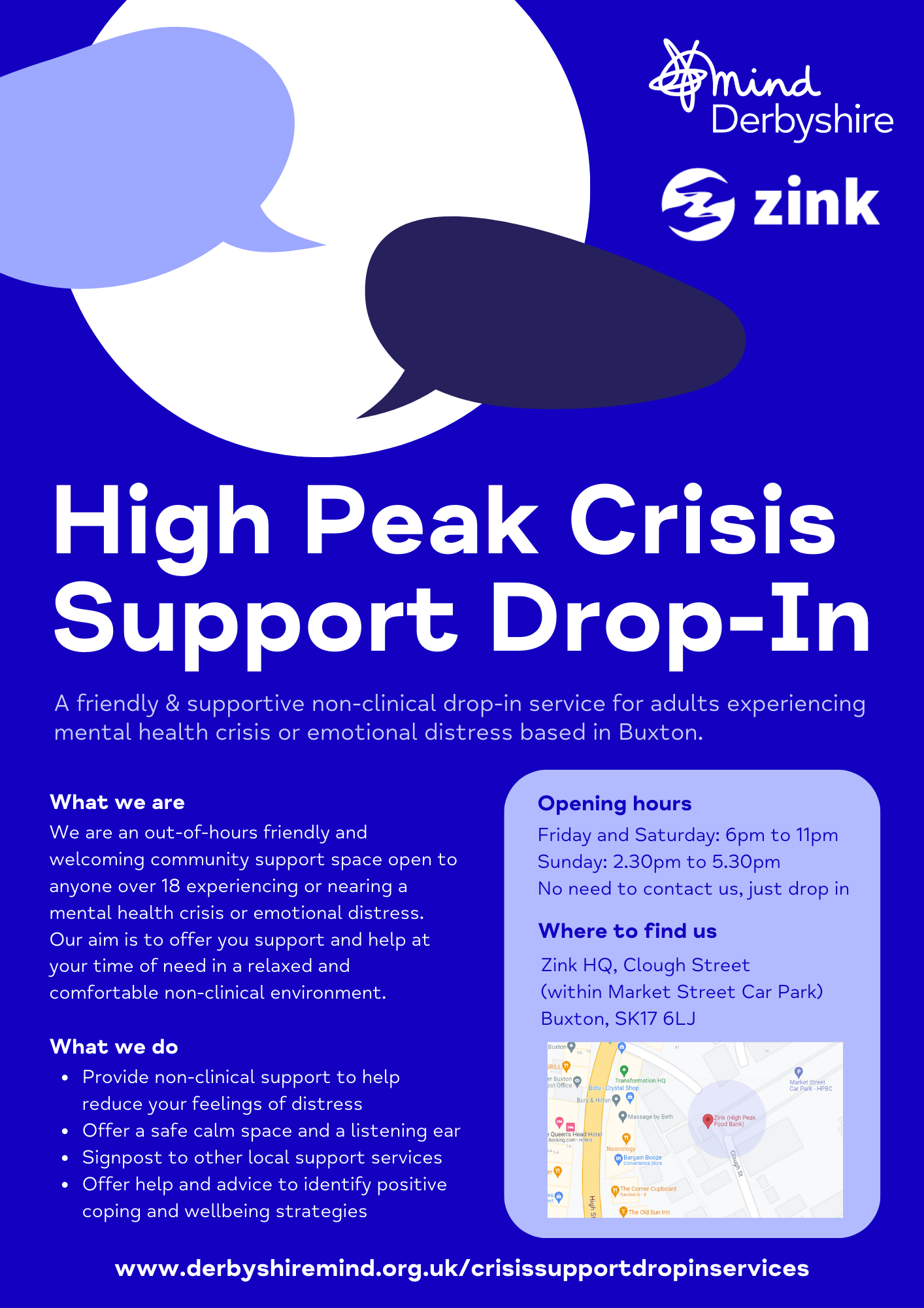 Crisis Support Drop-In Services - Derbyshire Mind
