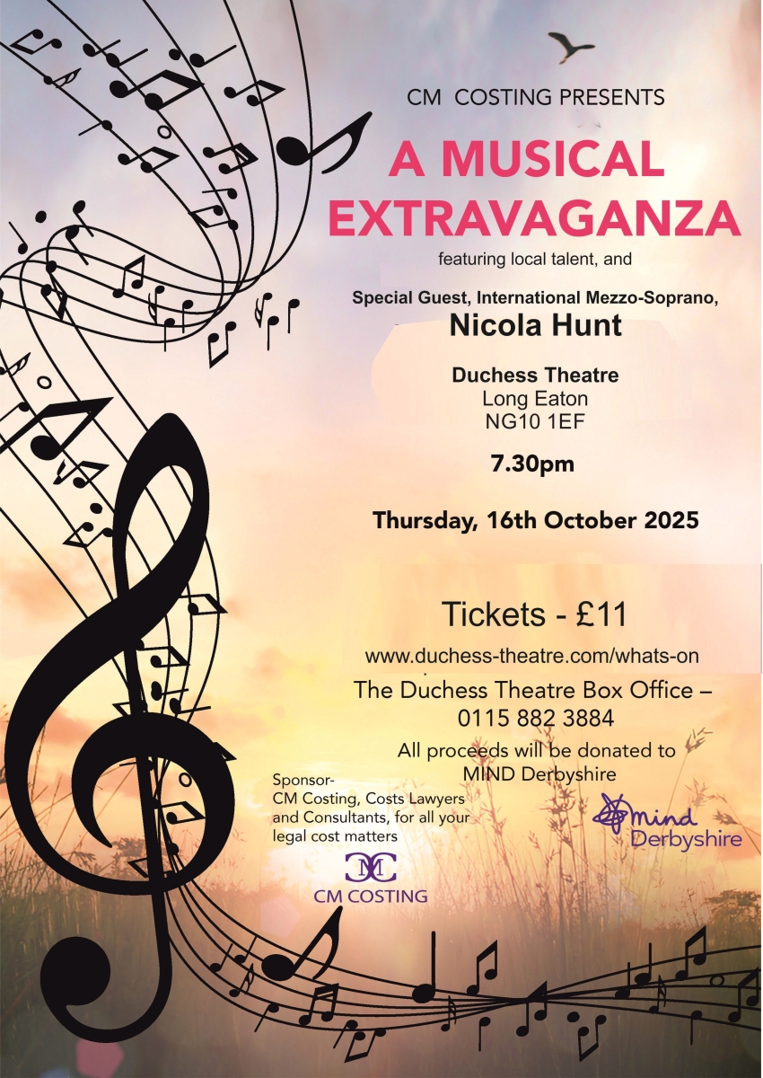 A Musical Extravaganza in Aid of Derbyshire Mind - Derbyshire Mind